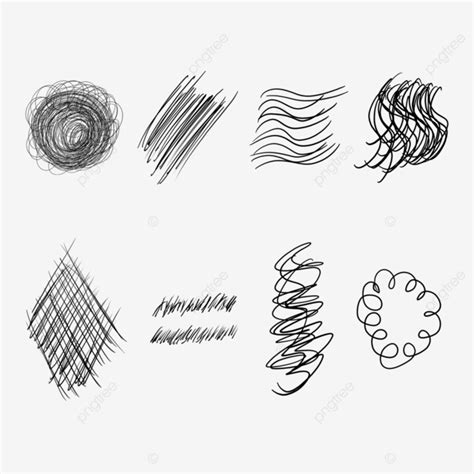 연필 낙서 라인 스케치 초안 세트 그림 연필 그래피티 선 Png 일러스트 및 Psd 이미지 무료 다운로드 Pngtree