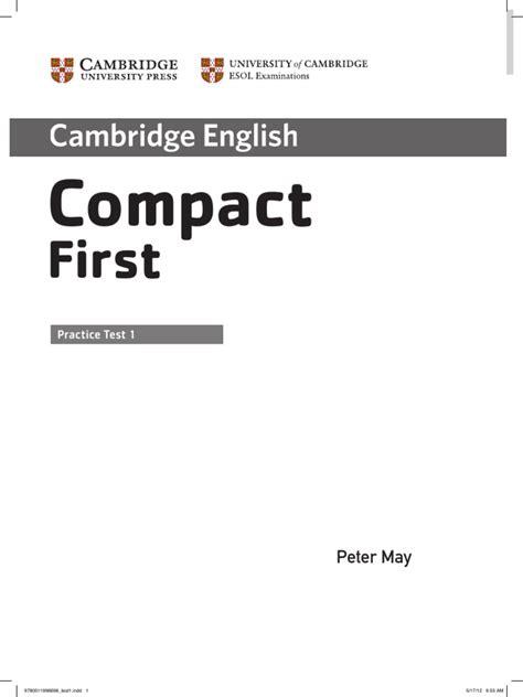 Compact First Practice Test 1 With Keys Pdf Common Cold Newspapers