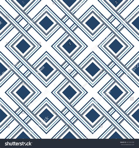 Seamless Pattern Interlaced Lines Abstract Geometric Stock Vector