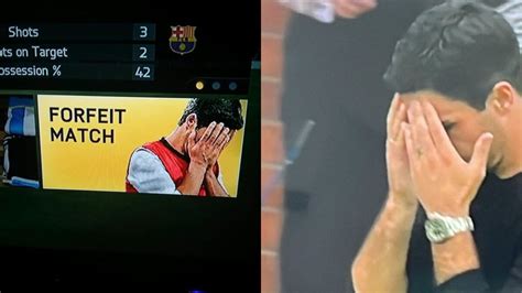 Mikel Arteta Comically Recreates Fifa Forfeit Match Graphic Thick Accent