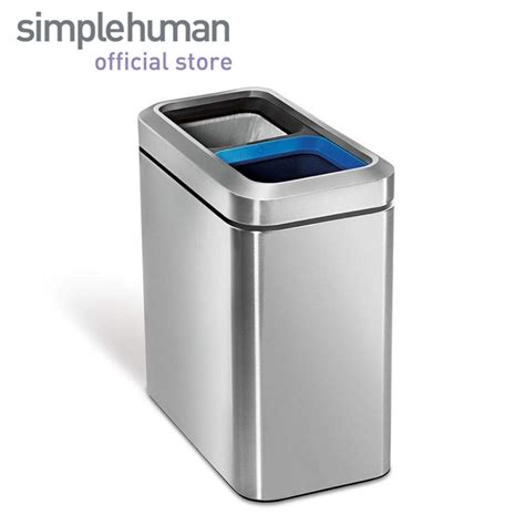 Simplehuman 20l Dual Compartment Slim Open Trash Bin Shopee Singapore
