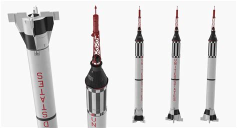 3d Rocket Mercury Redstone 3 Turbosquid 1286987
