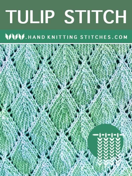 Tulip Lace Pattern Hand Knitting Stitches