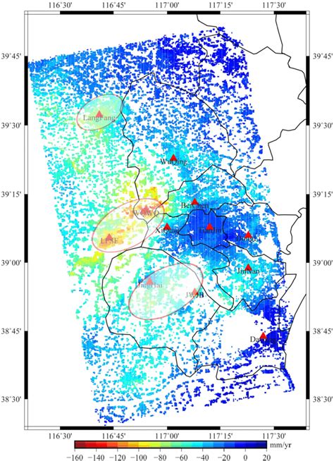 Vertical Displacement Velocity Derived By Insar Leveling And Gps Download Scientific Diagram