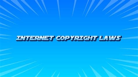 Premium Photo Internet Copyright Laws 3d Blue Text
