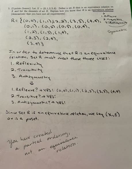 Solved 5 2 Points Bonus Let X 0 1 2 3 4 Define A Set Chegg Com