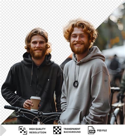 Premium Psd Potrait Smiling Ginger Haired Young Cyclist With A Bike