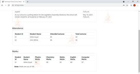 Online School Management System Python Django Project Techvidvan