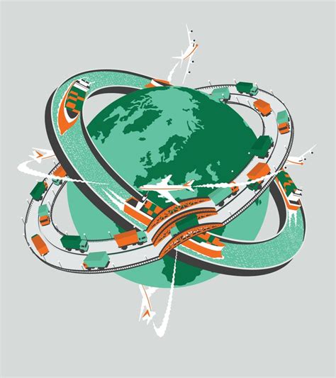 Economic Globalization Poster Graphic Illustration