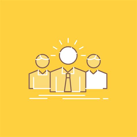 Business Career Employee Entrepreneur Leader Flat Line Filled Icon