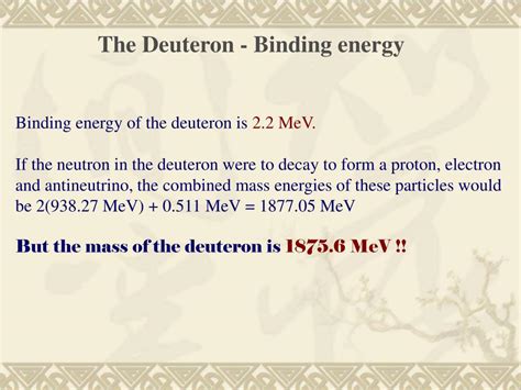 Ppt Chapter 6 The Force Between Two Nucleons Powerpoint Presentation