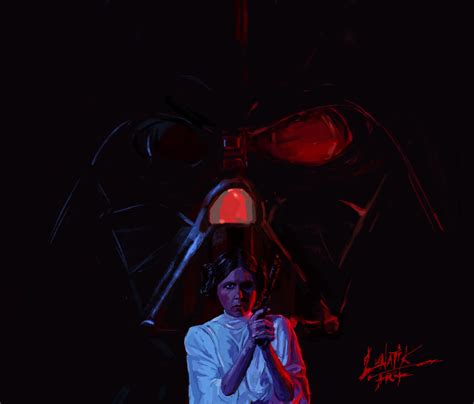 Princess Leia And Darth Vader By Artoflunatik On Deviantart