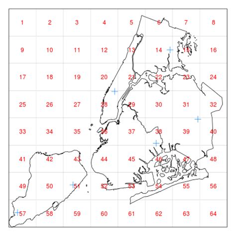 Overlay A Spatial Polygon With A Grid And Check In Which Grid Element Specific Coordinates Are