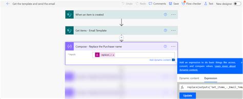 how to use dynamic email template in power automate
