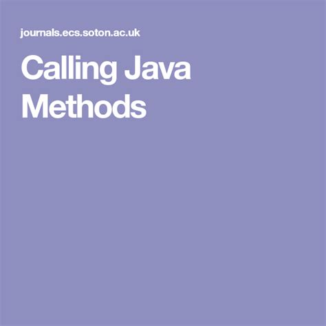 Calling Java Methods Java Method Tutorial