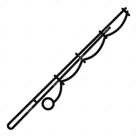 鱼竿极图标轮廓线 向量例证 插画 包括有 设计 捕鱼 渔夫 重新创建 抓住 人们 生活方式 201884118