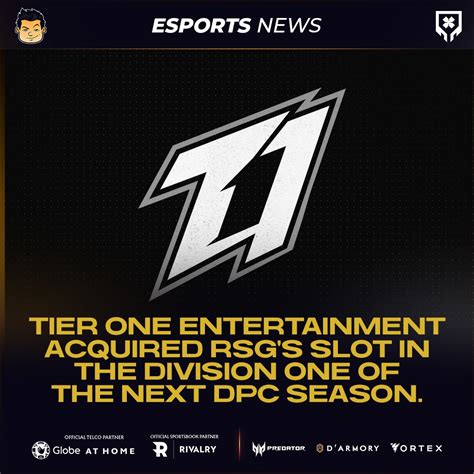 Tier One Entertainment Acquires Rsgs Div I Slot Rdota2