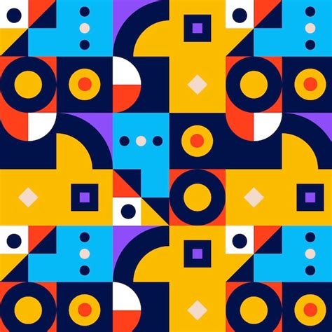 평면 디자인 기하학적 모자이크 패턴 무료 벡터