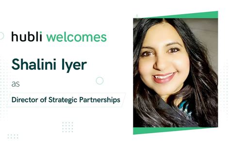 hubli on linkedin hubli is delighted to welcome shalini iyer as