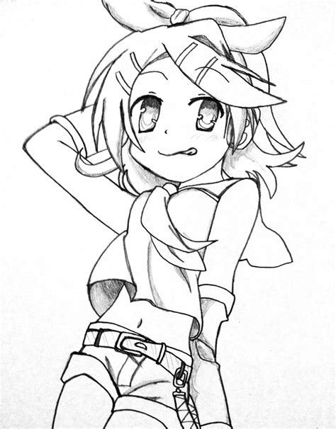 Rin Kagamine Chibi Drawing