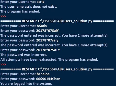Solved In Python When Prompting The User You Must Always