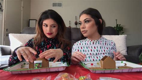 Making Gingerbread House With Sister ⛄️ Youtube