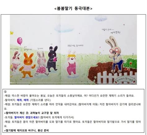 봄 놀이 봄봄딸기 동극활동 네이버 블로그