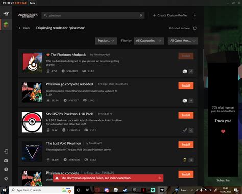 Modpack Installing Stuck CurseForge