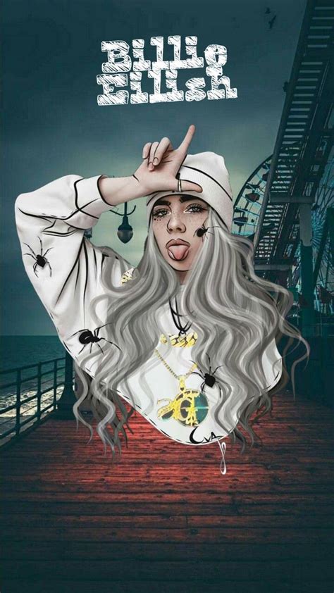 Billie Eilish Cartoon Wallpapers Wallpaper Cave