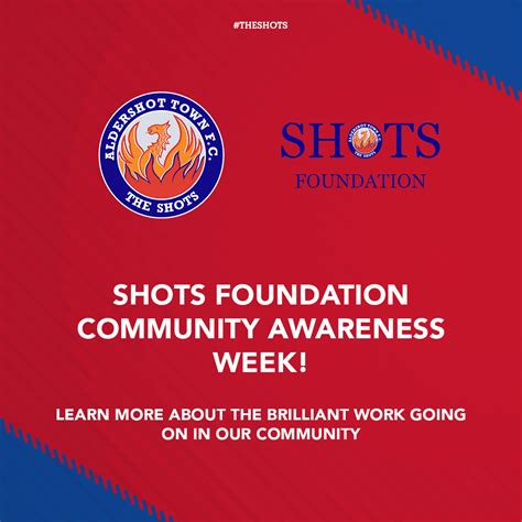 Shots Foundation Community Awareness Week Aldershot Town Fc
