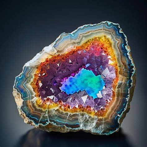 Multi Colored Geodes Halloween Geode Skull Back Flow Incense Burner