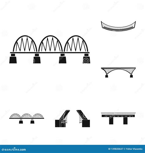 Vector Illustration Of Construct And Side Symbol Collection Of