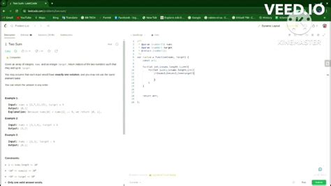 Two Sum In Javascript Using Loops Youtube