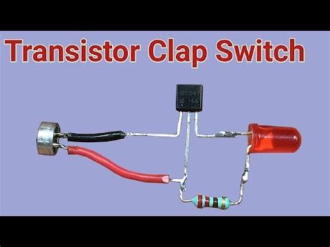 Simple Clap Switch Circuit Using Transistor YouTube Simple Circuit Projects Electronic