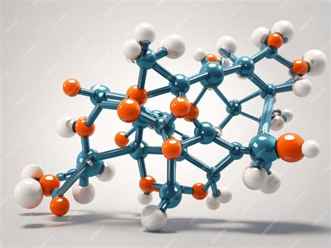 Premium Ai Image Ethereal Chemistry 3d Flat Model Of Ethyl Formate Molecular Structure