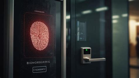 Biometric Security Systems In Hightech Buildings Premium Ai Generated Image