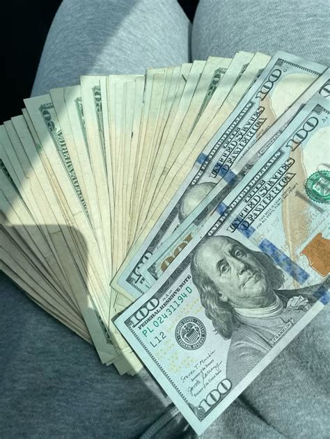 Money Spread In Lap Wealth Vision Board Life Goals Future Money Stacks