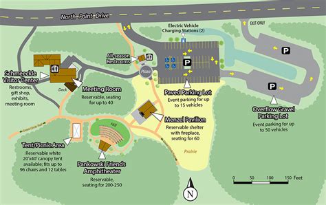 Visitor Center Area Site Map Schmeeckle Reserve Uwsp