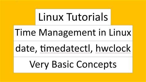 Time Management In Linux Datetimedatectlhwclock Command Linux