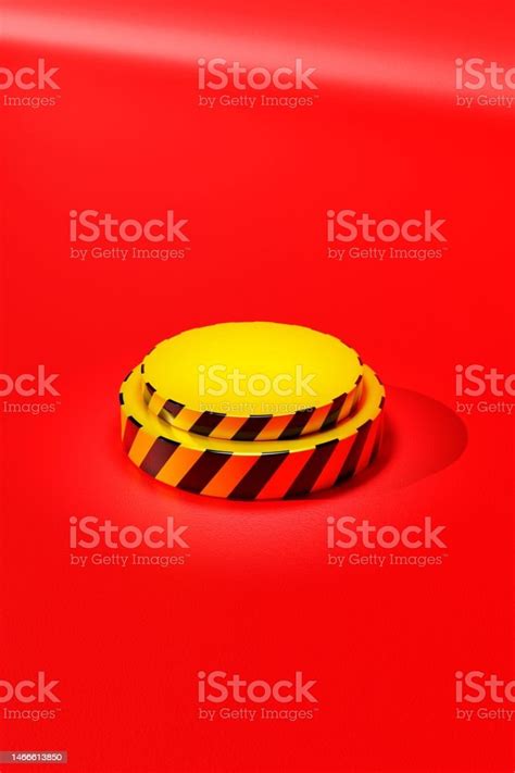 빨간색 배경 위에 3d 렌더링된 노란색 줄무늬 디스플레이의 수직 하이앵글 보기 0명에 대한 스톡 사진 및 기타 이미지 0명 3차원 형태 광고 Istock