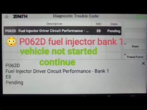 P D Fuel Injector Driver Performance Bank I Car Ecm Problem Vehicle Not Started