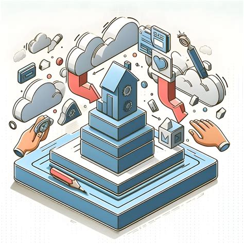 3d Flat Icon As Digital Transformation Illustration With Blank Area For Customizable Text