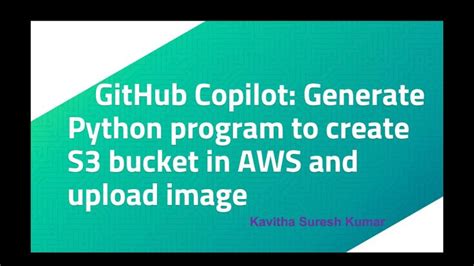 Kavitha Suresh Kumar On Linkedin Github Copilot Generate Python