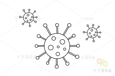 新型冠状病毒简笔画步骤教程 新型冠状病毒简笔画