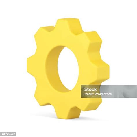 노란색 기계 기어 휠 톱니 바퀴 톱니 3d 벡터 일러스트 3차원 형태에 대한 스톡 벡터 아트 및 기타 이미지 3차원 형태 기어 기계 부분 산업 Istock