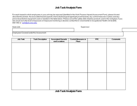 Job Task Analysis Form