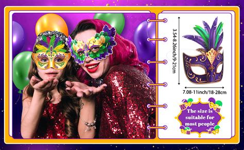 Capoda 96 Pcs Mardi Gras Masks Bulk Masquerade Venetian