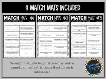 Sampling Methods Activity Statistics By Generally Geometry TPT
