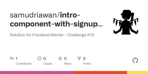 github samudriawan intro component with signup form frontendmentor solution for frontend