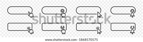 Click Cursor Set Button Hand Pointer Stock Vector Royalty Free Shutterstock